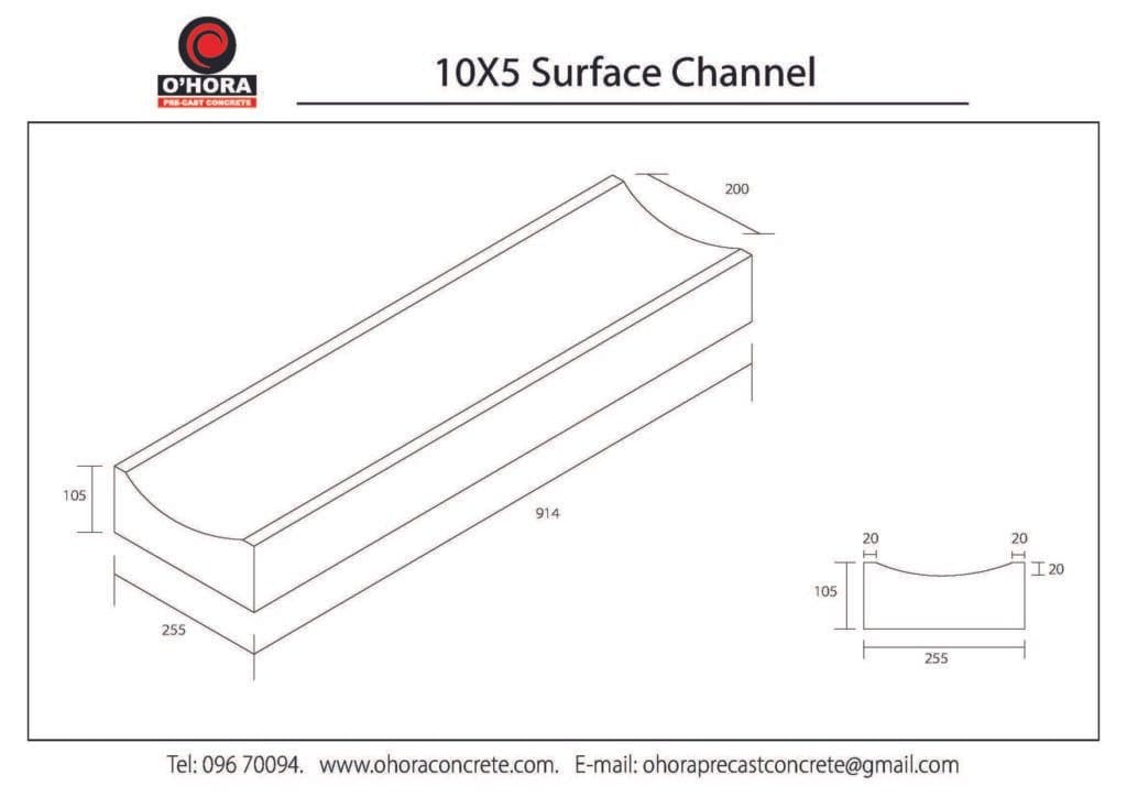10X5 Surface Channel - O' Hora Pre-Cast Concrete, Mayo, Sligo, West of ...